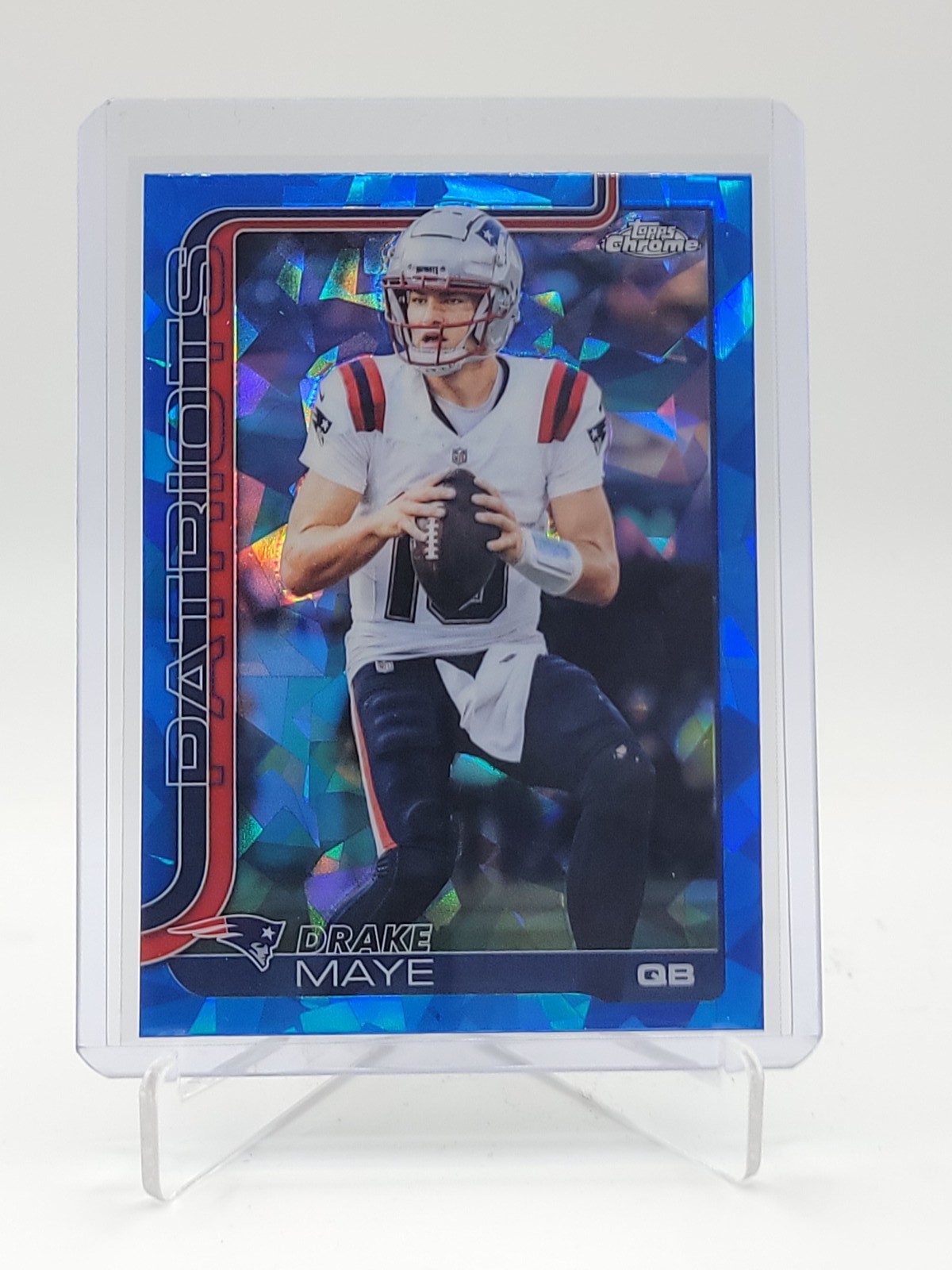 Drake Maye 2025 Topps Chrome Sapphire Edition #207 Base Price Guide ...