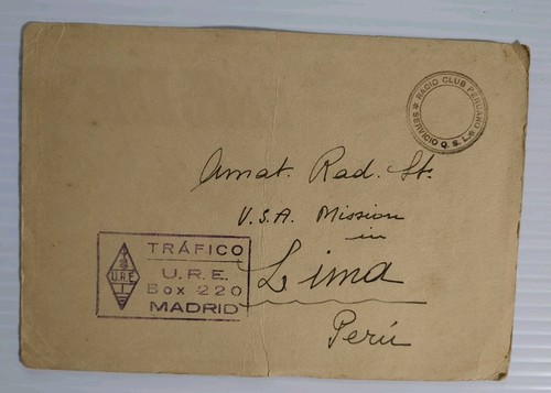 Madrid Spain QSL Card EA3DF Call Letters Amateur Ham Radio 1952 | eBay