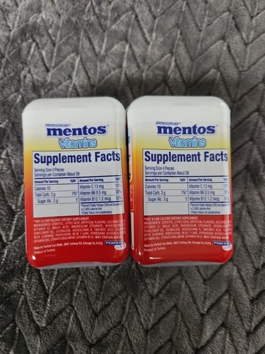 2x Packs Mentos Vitamins Cool Fruity Mix Hard Mints 300 Total Pieces 05 ...