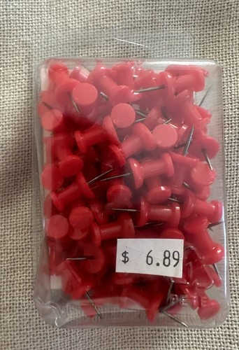 Vintage Moore Assorted 2P Push Pins New Red 100 | eBay