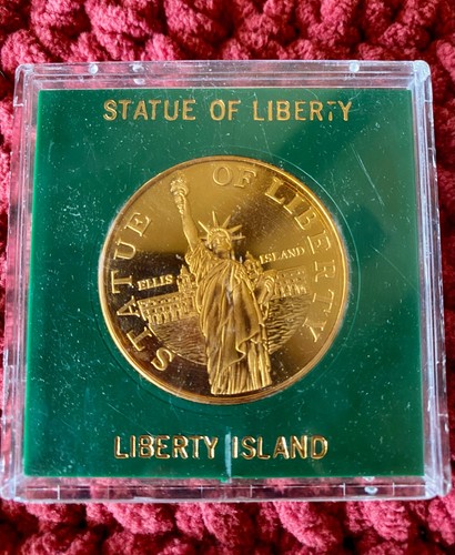 UNOPENED Vintage Collectible Statue of Liberty Liberty Island Gold Coin ...