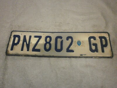 SOUTH AFRICA GAUTENG PROVINCE WITH AREA EMBLEM # PNZ802 GP RARE LICENSE ...