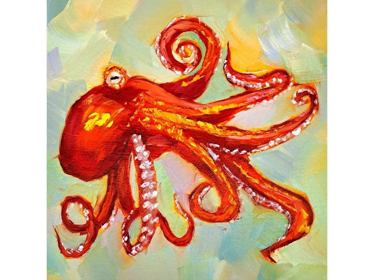 Octopus Oil Painting