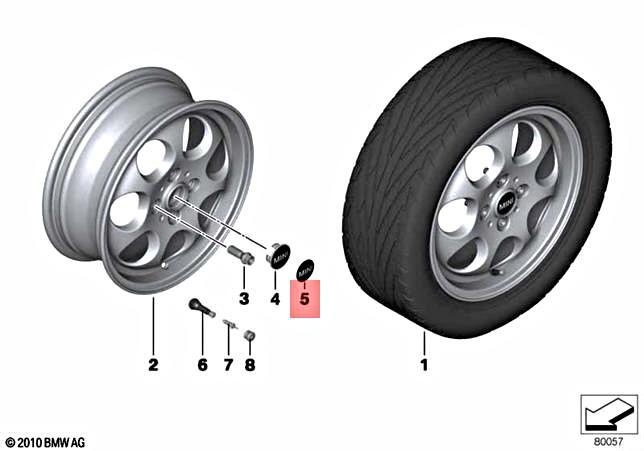 Genuine MINI R57 R58 R59 R60 R61 Wheel Center Hub Cap Emblem Sign Logo ...