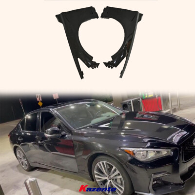 Front Vented Fender For Infiniti Q50 KZ Style Wet Carbon Fiber Pair ...