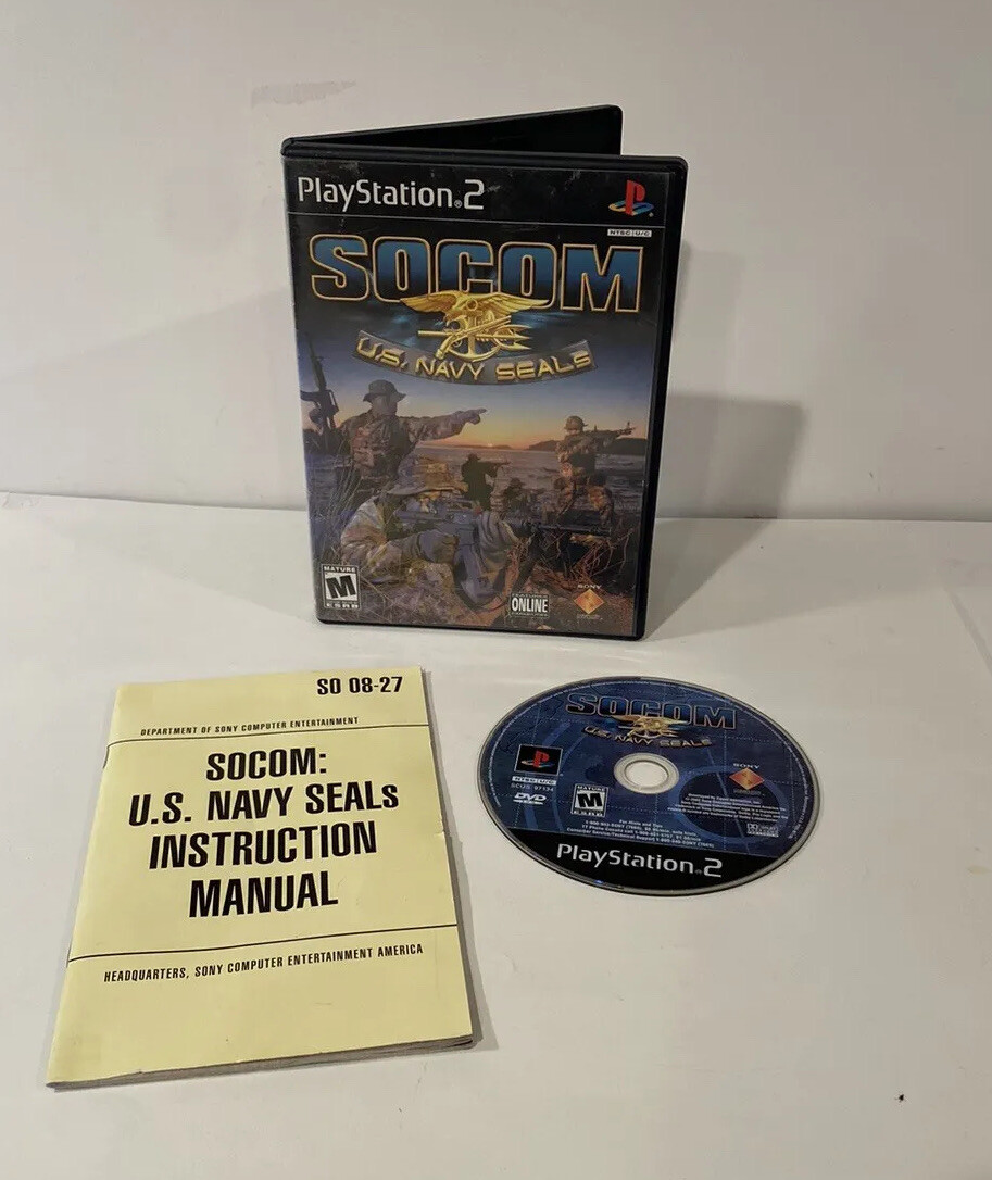 SOCOM U.S. Navy Seals Sony PlayStation 2 PS2 2002 Complete Tested CIB ...