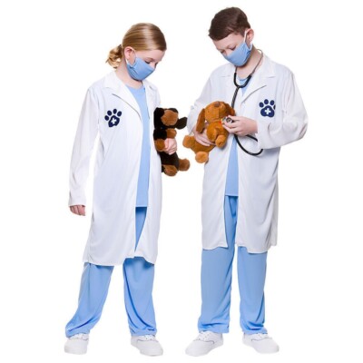 Vet Fancy Dress Nurse Costume Veterinary Boy Uniform Girl Size 3-4 Yrs ...