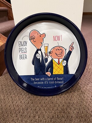 1957 Vintage Piels "The Beer Drinker's Beer" Perfect Light Tray, Harry ...