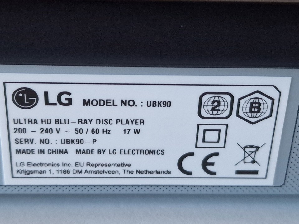 LG UBK90 4K HDR10 WiFi 3D Multi Region DVD 1-6 Dolby Vision Blu-Ray ...