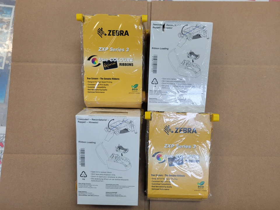 Zebra True Colours ZXP Series 3 Ribbons 800033-840 YMCKO (Lot of 4) | eBay