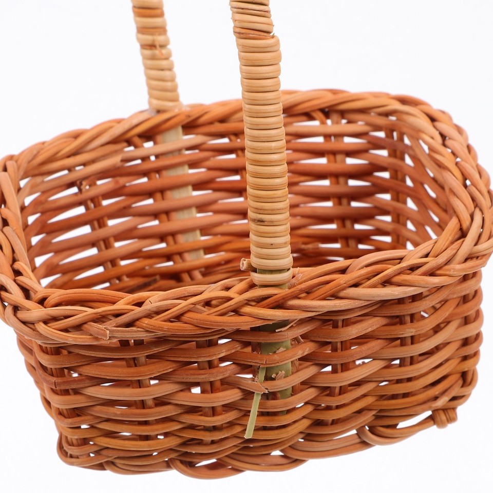 2 Pcs Rattan Woven Mini Basket Small Flower Basket Decorative Basket ...