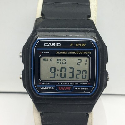 Casio F-91W Module 593 Alarm Chronograph Digital Vintage Men’s Watch | eBay