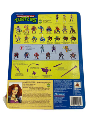 April the Ravishing Reporter Vintage TMNT Ninja Turtle Figure File Bio ...