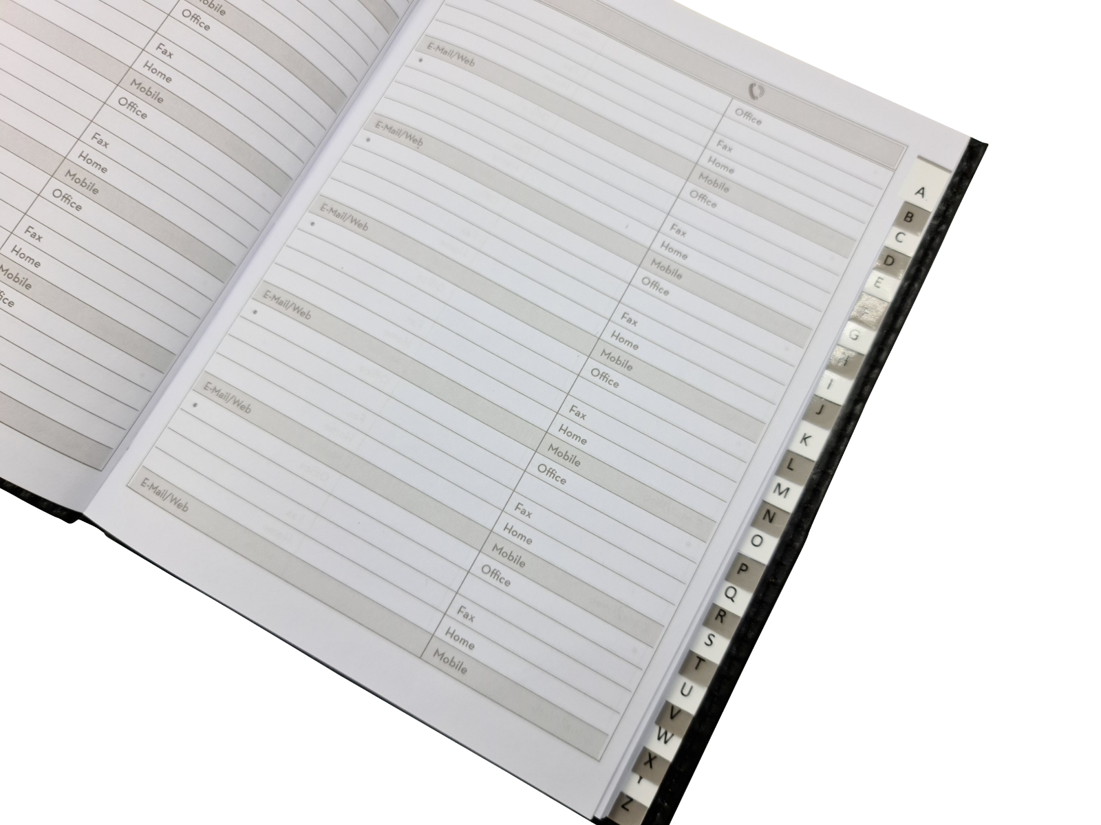 Index Address Book Leather Look Cover Executive Padded 4 Sizes Notebook ...