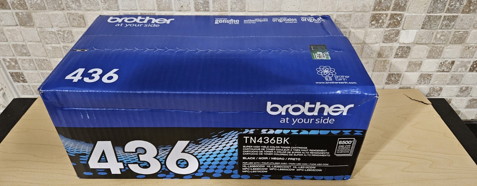 New Sealed Brother Genuine Original TN436BK Black Super High Yield ...