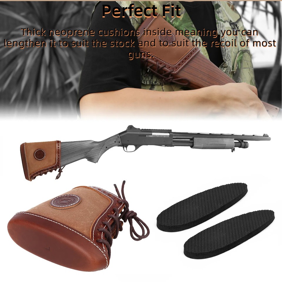 Tourbon Canvas Hunting Rifle Buttstock Cover Slip on Shotgun Recoil Pad ...