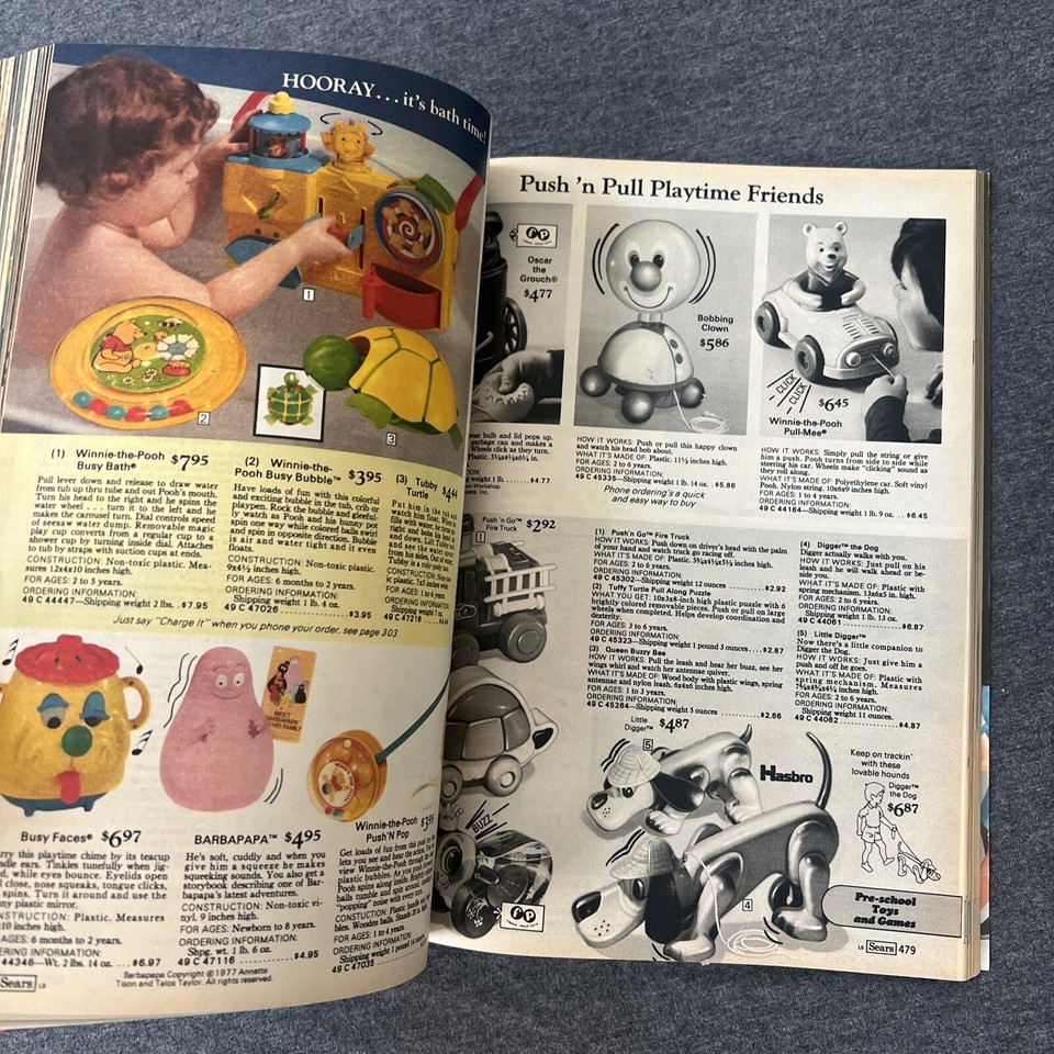 1977 SEARS CHRISTMAS WISH BOOK CATALOG With Inserts Cool Classic Toys ...