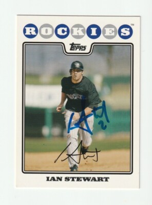 Ian Stewart Signed 2008 Topps Card #518 Auto Colorado Rockies Autograph ...