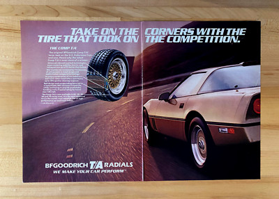1987 Print Ad Chevrolet Corvette BF Goodrich T/A Radials | eBay