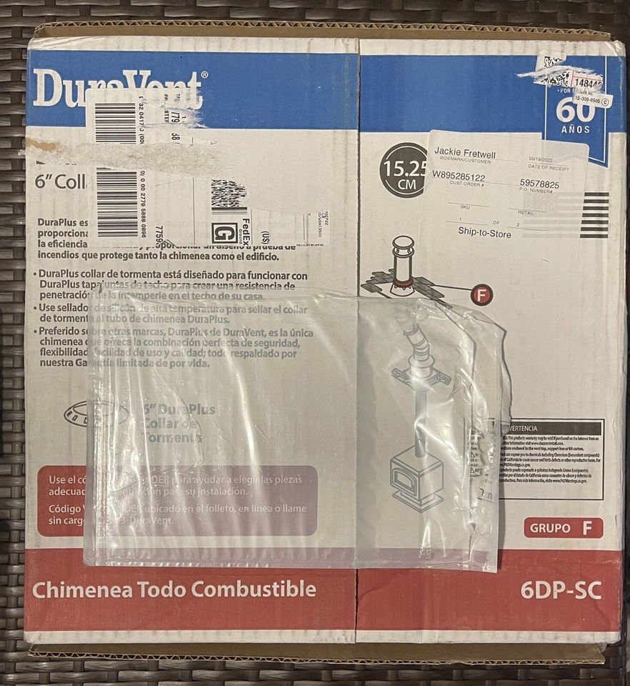 New 6 " DuraVent DuraPlus Storm Collar for Chimney - 6DP-SC | eBay