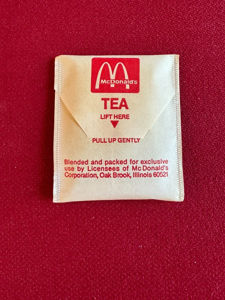 1978, McDonald's, "Un-Opened" TEA Bag (Scarce / Vintage) | eBay