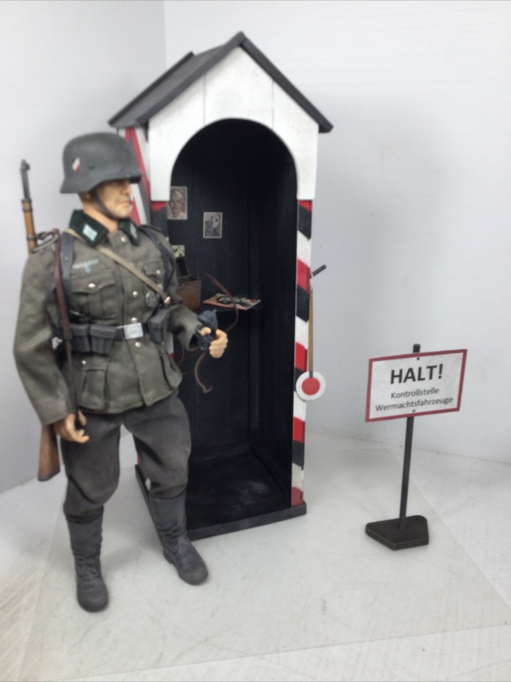 1/6 CUSTOM DRAGON WW2 GERMAN WEHRMACHT CHECK POINT SENTRY & GUARD SHACK ...