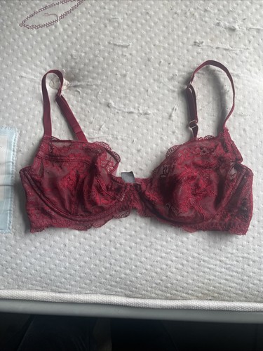New Look Red Lace Bra, 36 D Has Been Worn | eBay