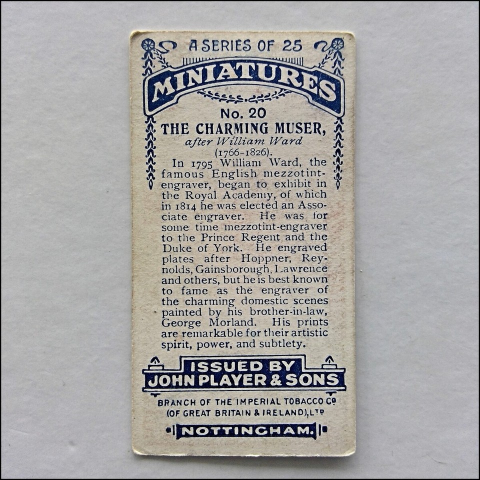 John Player Miniatures 20 The Charming Muser Cigarette Card (CC13) | eBay