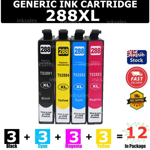 12x Generic Ink Cartridge 288XL 288 XL T288 For Epson XP-240 XP-340 XP ...