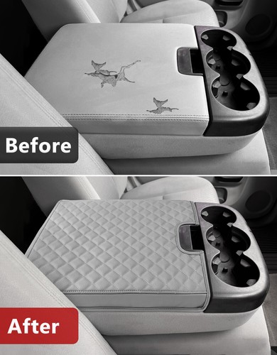 Center Console Lid Armrest Pad Cover Gray For 07-13 GMC Sierra Yukon ...