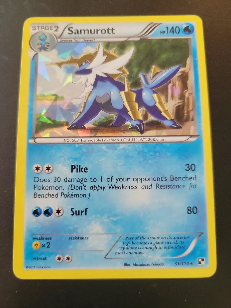 Pokemon Coloring Pages Samurott Card