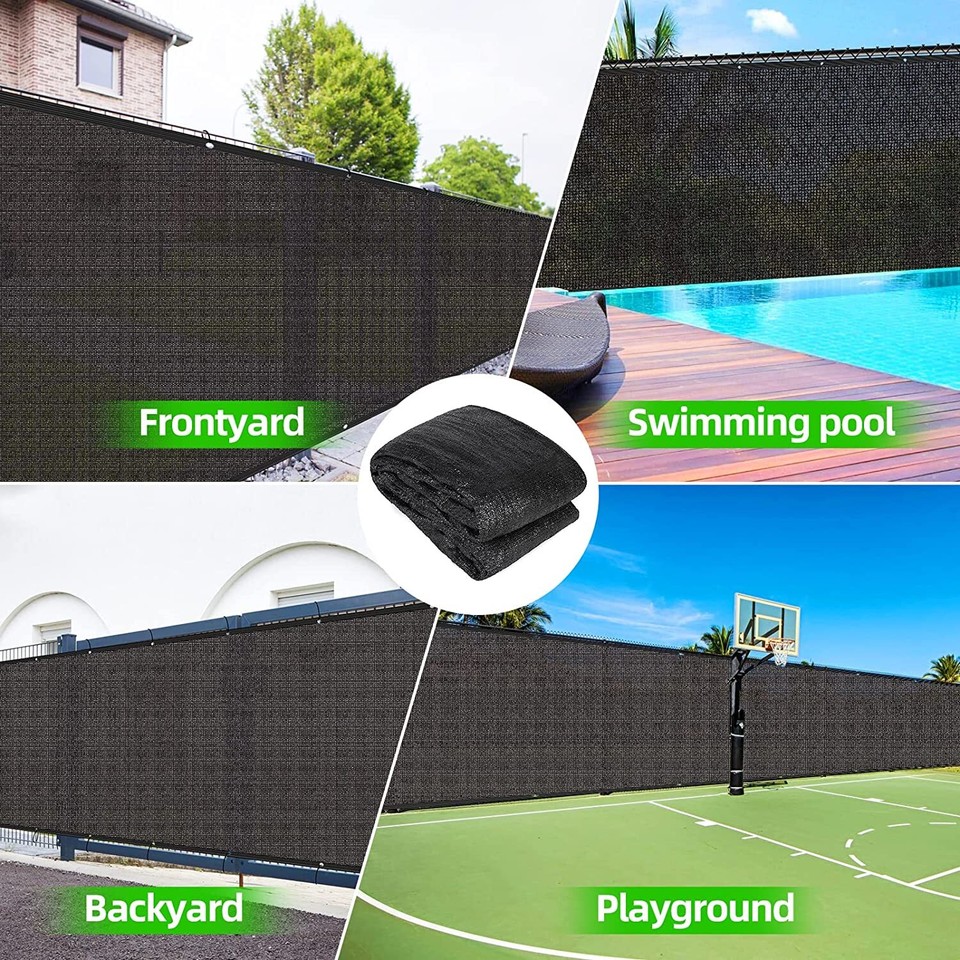 Black Green Beige Brown 4' 5' 6' 8' Fence Privacy Wind Screen Mesh ...