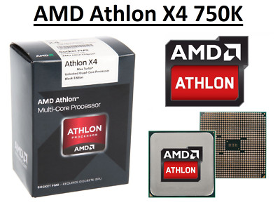 AMD Athlon X4 750K Quad Core Processor 3.4 - 4.0 GHz, Socket FM2, 100W ...