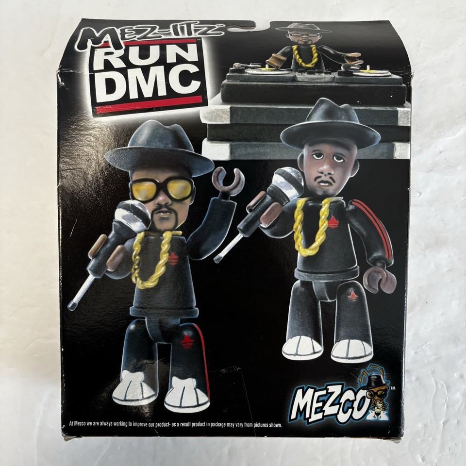 NEW Mezco Run DMC Black Track Suit Figures 2002 Hip Hop DJ Rap Sealed ...