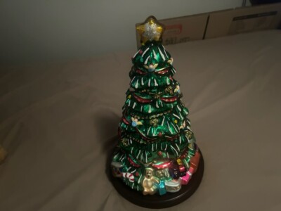 Thomas Pacconi Classics Blown Glass Christmas Tree/ Wood Base | eBay