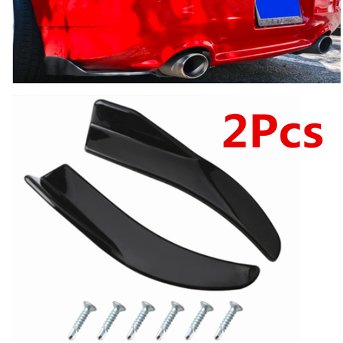 2Pc Car Side Skirt Rear Bumper Lip Splitter Winglet Apron Accessory ...
