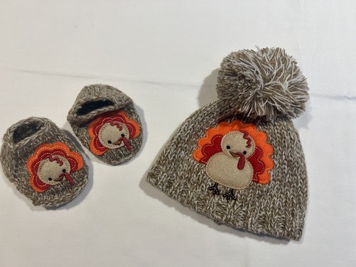 Little Me My First Thanksgiving Turkey Hat & Booties 0-6 Months | eBay