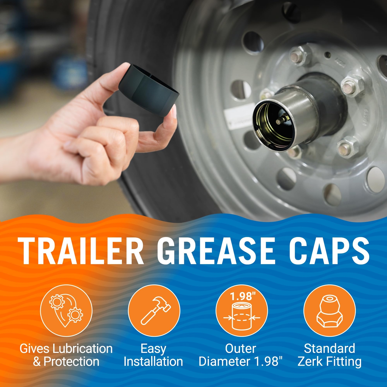 Boat Trailer Bearing Dust Cap Trailer Axle Grease Cap Trailer Grease ...