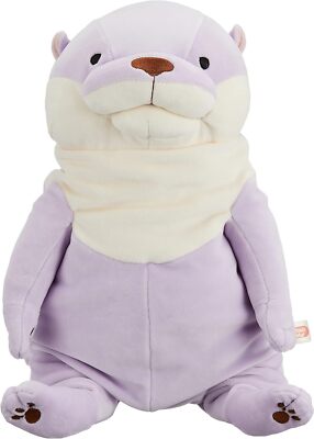 Shinada Global Mochi-KawaUso Otter Pastel Lavender L Plush Doll 22×22× ...