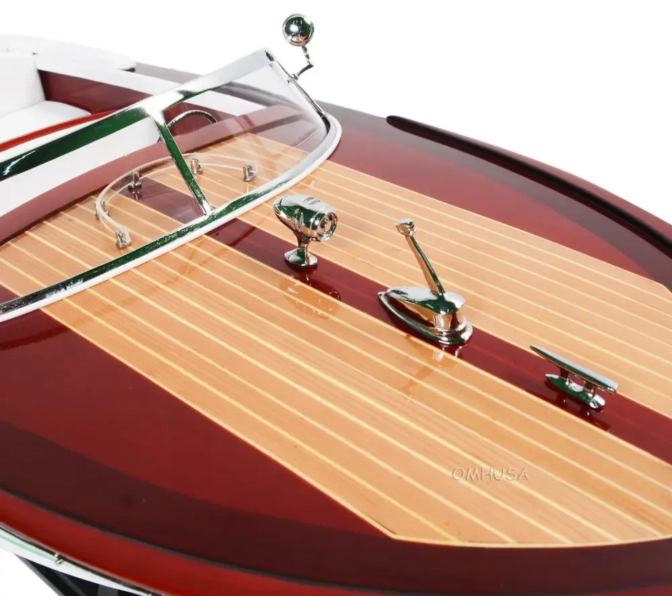 Riva Ariston Speed Boat Wood Model 36" Italian Mahogany Runabout Motor ...