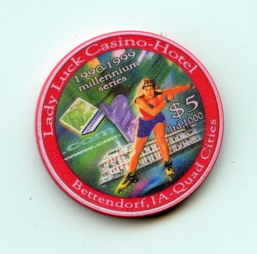 5.00 Chip from the Lady Luck Casino Bettendorf Iowa 1990s | eBay