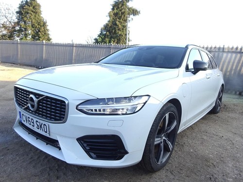 2019 69 REG VOLVO V90 R-DESIGN + T8 PHEV HYBRID AWD AUTO ESTATE DAMAGED ...