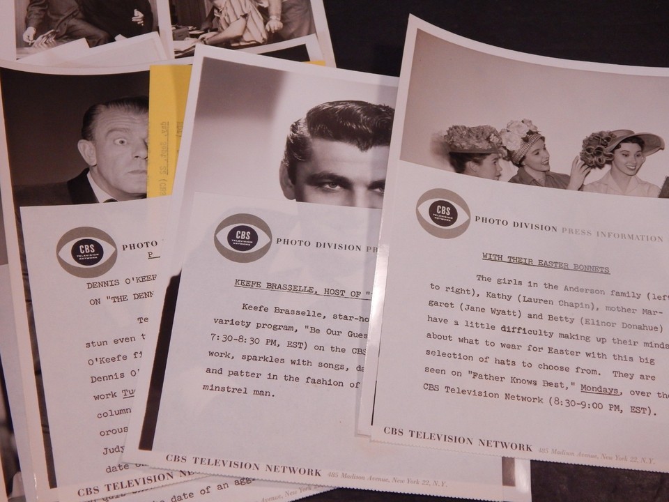 Vintage Original Lot CBS TV Promo 8x10 B&W Photos Roy Campanella Clint ...