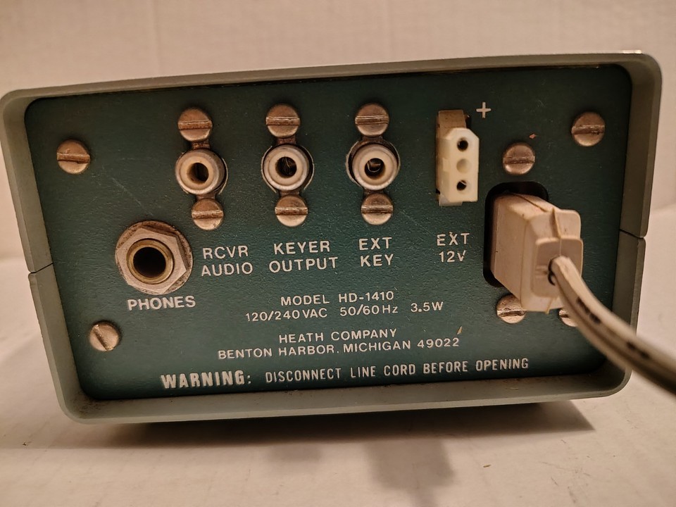 Heathkit Keyer Model HD-1410 w/ Power Cord, Tested. Morse Code Paddles ...