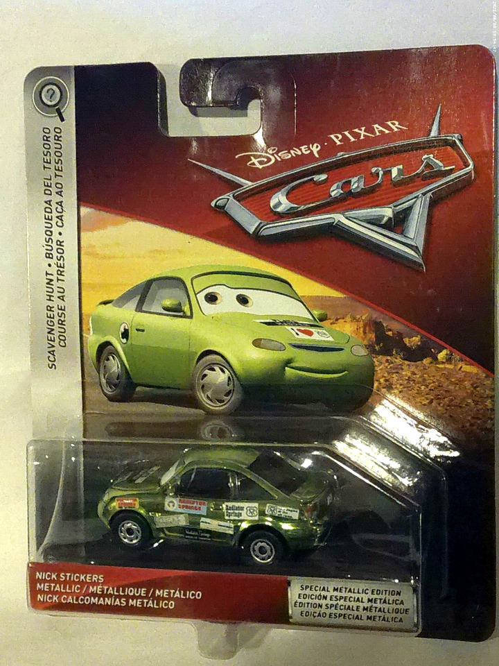 Disney Pixar Cars Metallic Nick Stickers Scavenger Hunt Chase Special ...