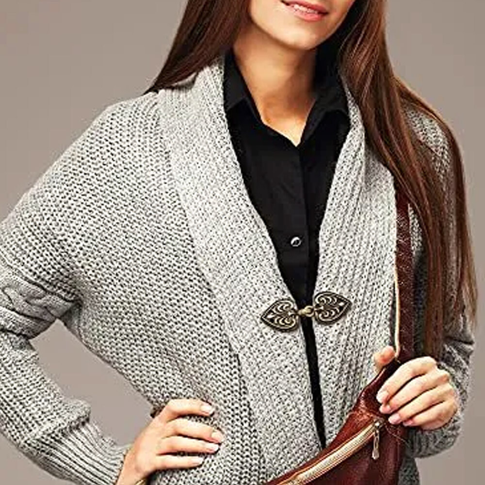 4 Pieces/set Sweater Clips Cloak Clasp Cardigan Clip Vintage Shawl Pin ...