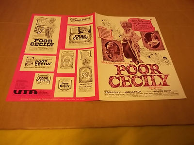 Poor Cecily (1974) original X-rated movie press sheets EXC | eBay