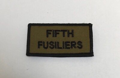 Fifth Fusiliers 5 RRF Army Patch, Shoulder Badge Green, Military, Hook ...