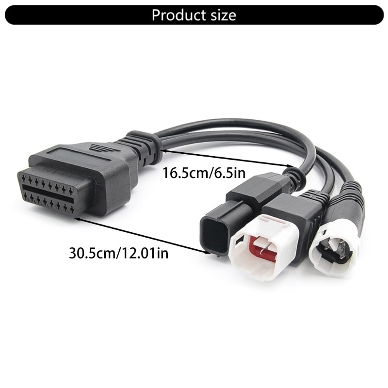 OBD2 Cable Adapter Motorcycle OBD2 Diagnostic Connector Cable 3pin 4pin ...