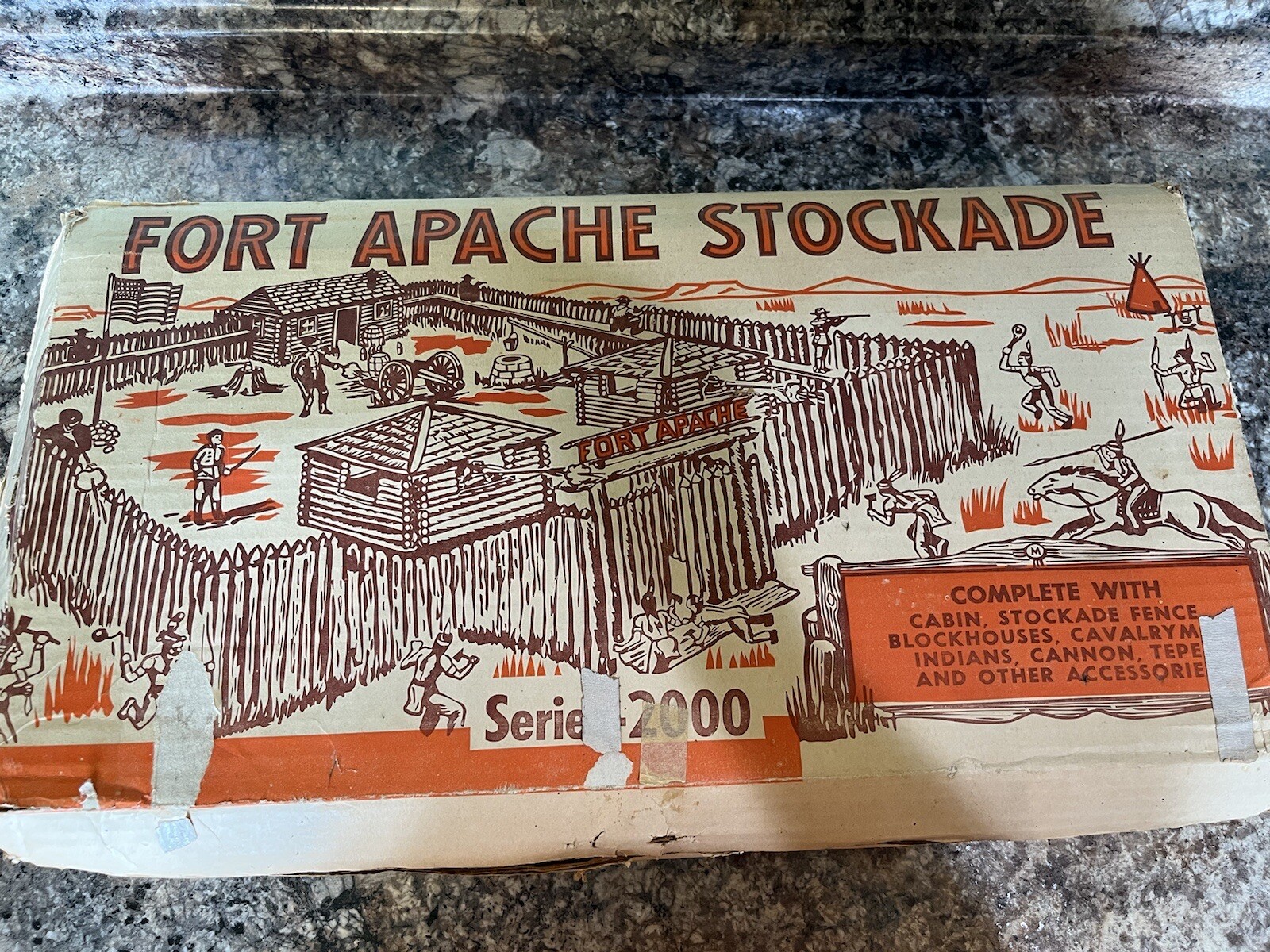 Vintage Marx Fort Apache Stockade Set Series 2000 #3660 w/ Box ...